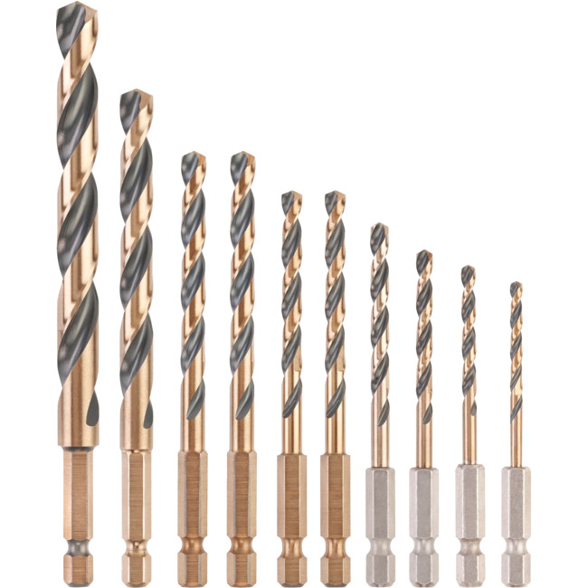 Black and gold drill bits store