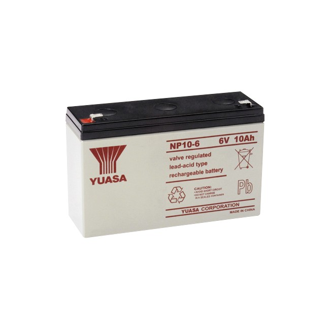 YUASA NP10-6 6V 10AMP YUASA SLA BATTERY SEALED LEAD ACID - NP SERIES ...