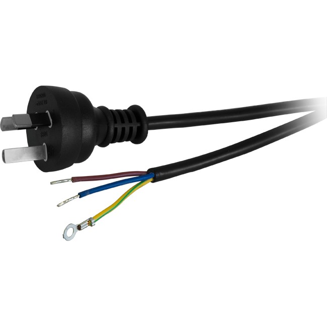 DOSS 23PB075 2M 7.5A 3 CORE MAINS LEAD BARE WIRE POWER LEAD BLACK ...