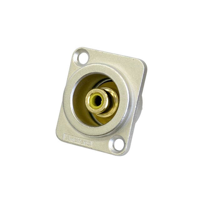 AMPHENOL PD3208 RCA D SHELL SOCKET YELLOW AMPHENOL - Radio Parts
