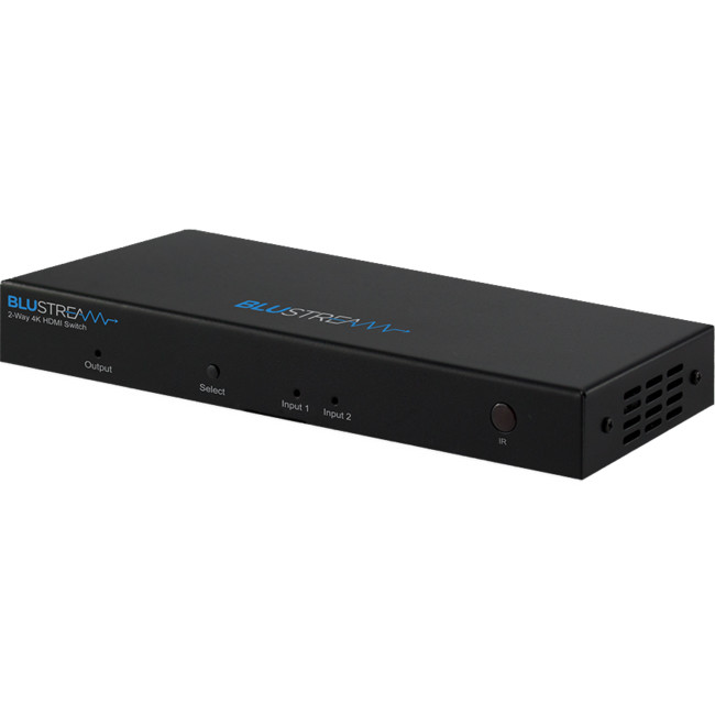 BLUSTREAM SW21ABV2 2 IN 1 OUT 4K HDMI SWITCH WITH AUDIO BREAKOUT ...